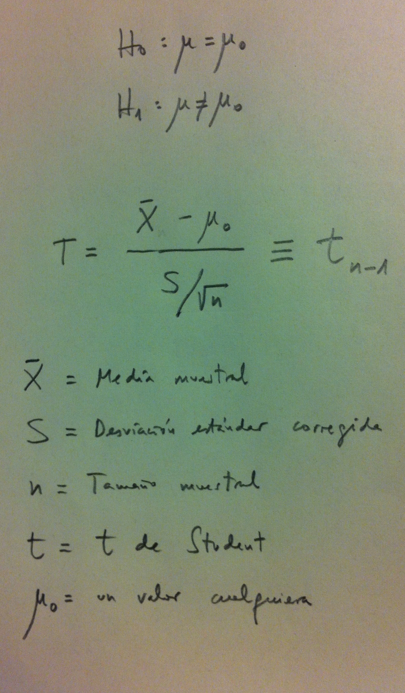 Test de la t de Student para una muestra | LA MATEMÁTICA Y LA ...